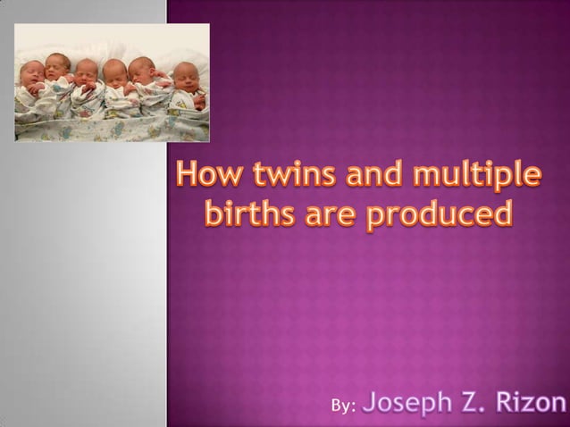 How twins and multiple births are produced | PPT