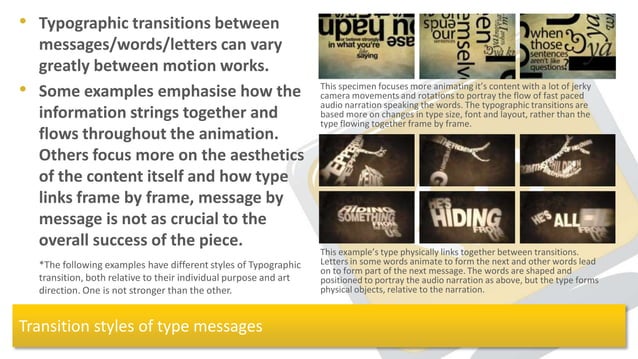 How typographic animation delivers your message | PPT