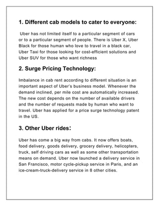 How Uber Works Uber Business Model & Revenue Model | PDF