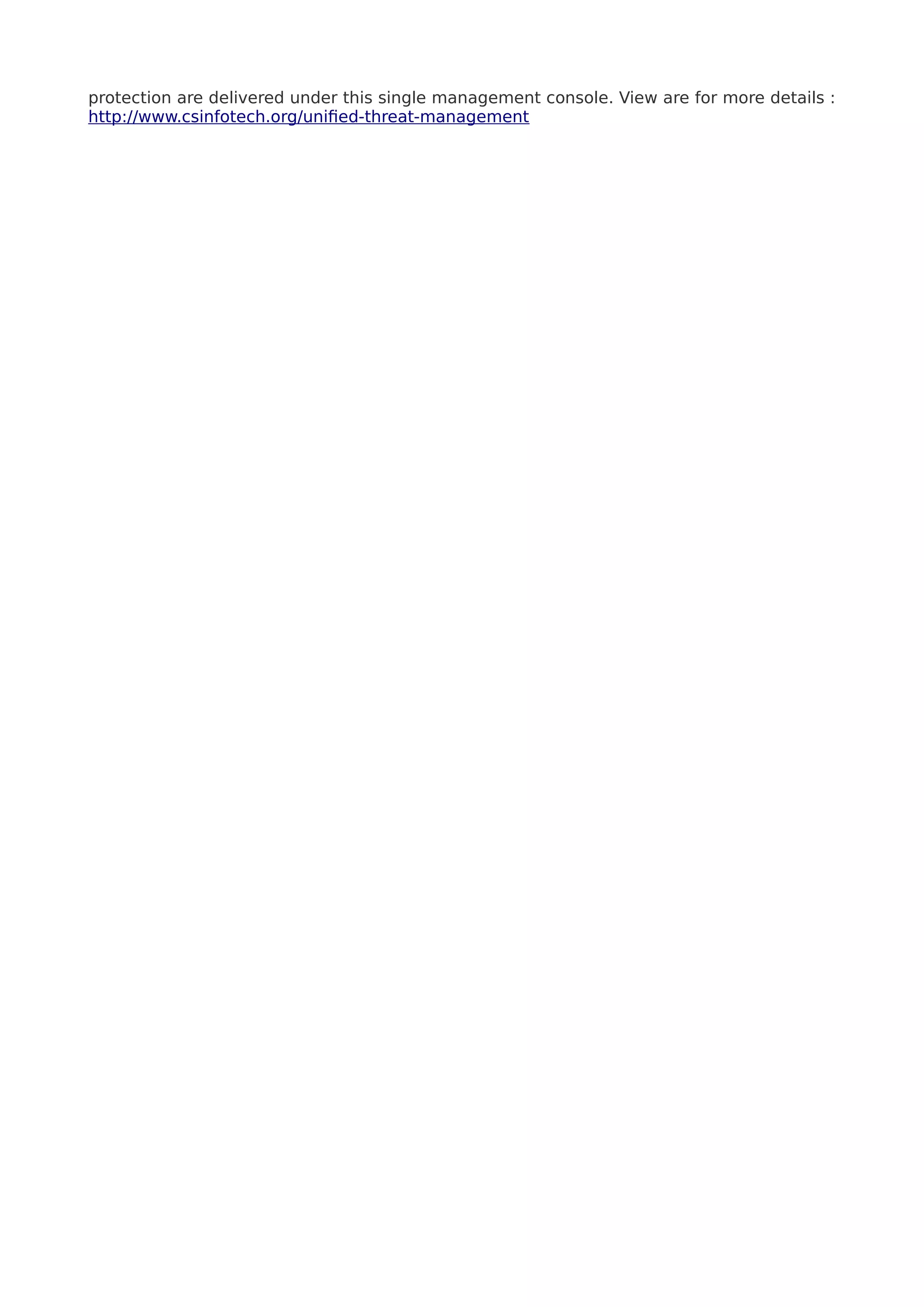 How unified threat management (utm) can benefit your enterprise network ...