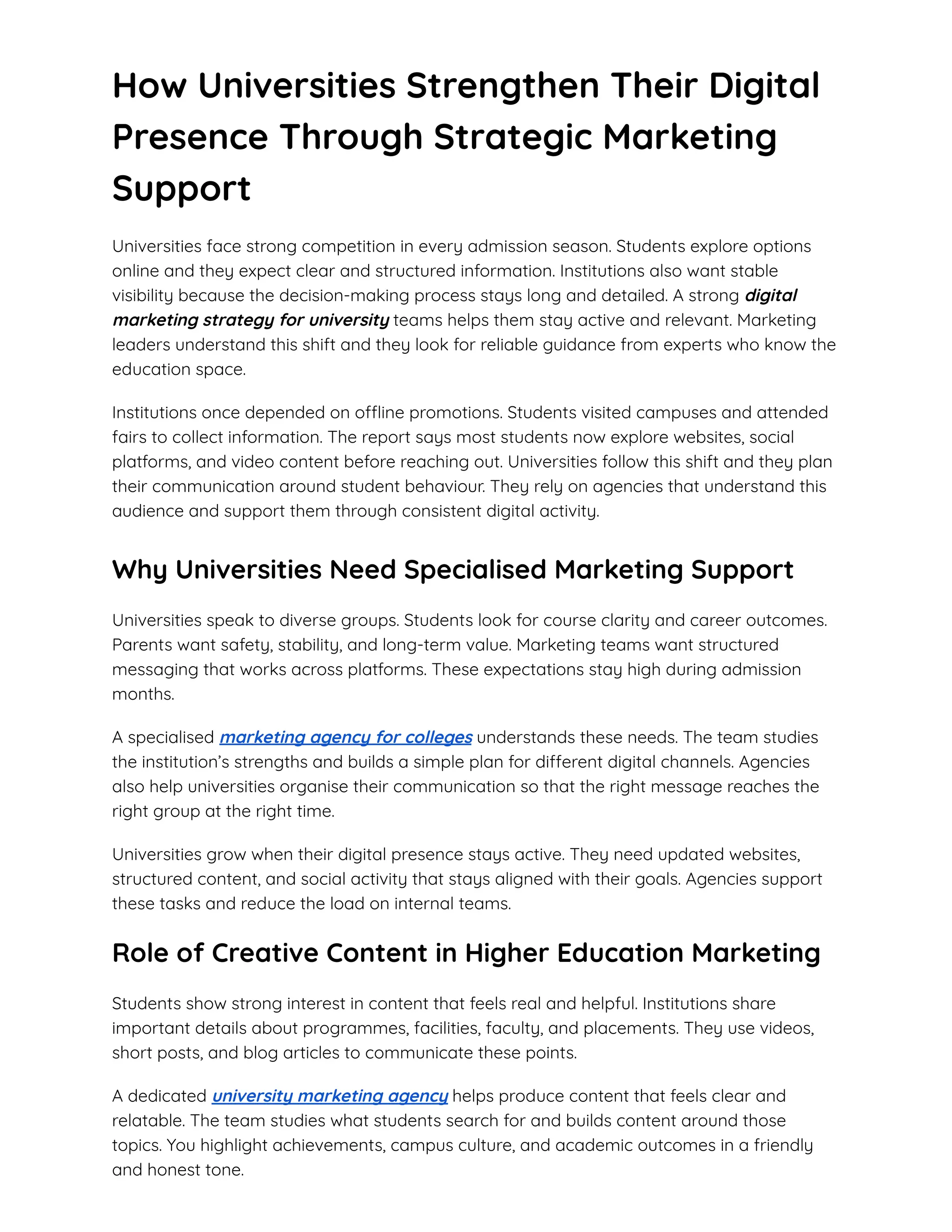 How Universities Strengthen Their Digital Presence Through Strategic ...