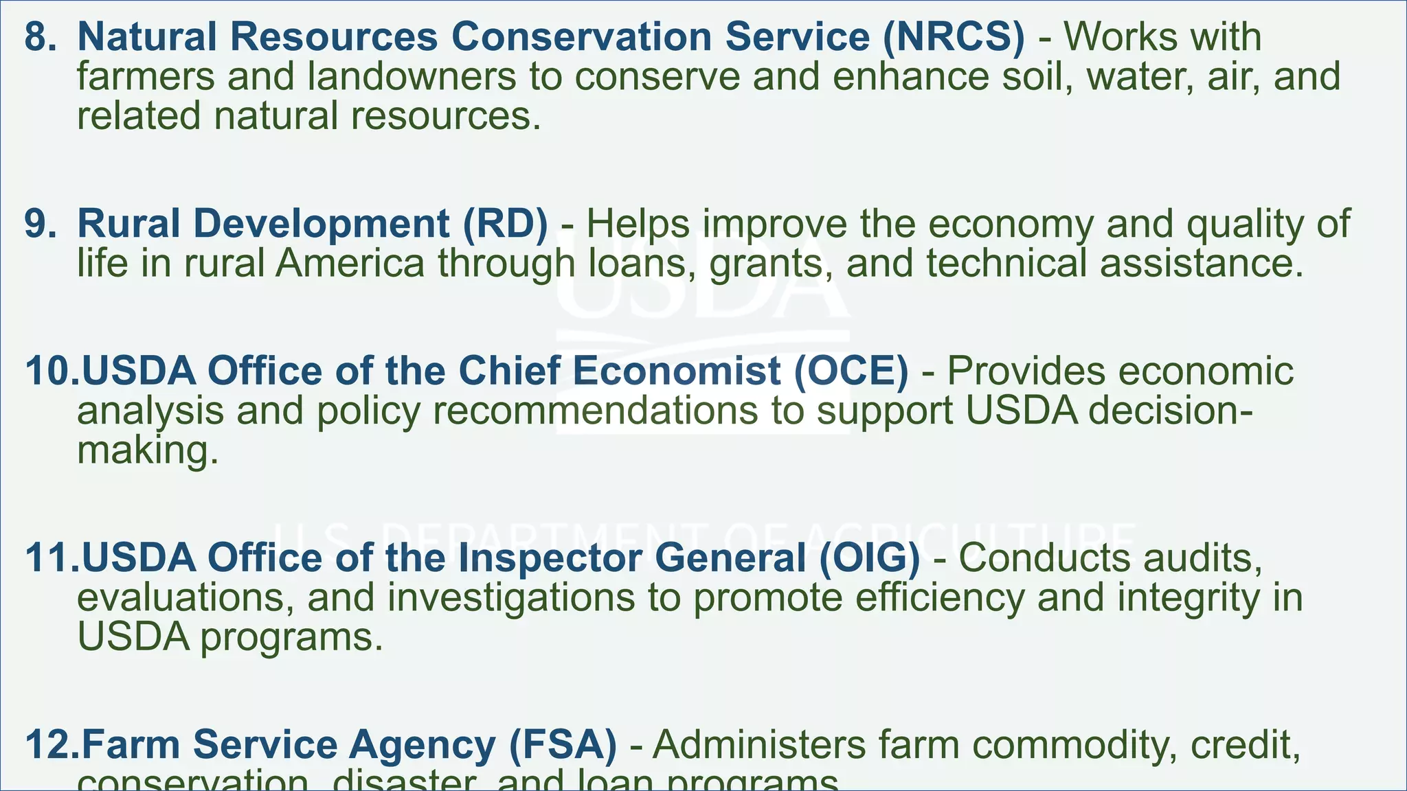 How US Department of Agriculture Works(USDA.pptx