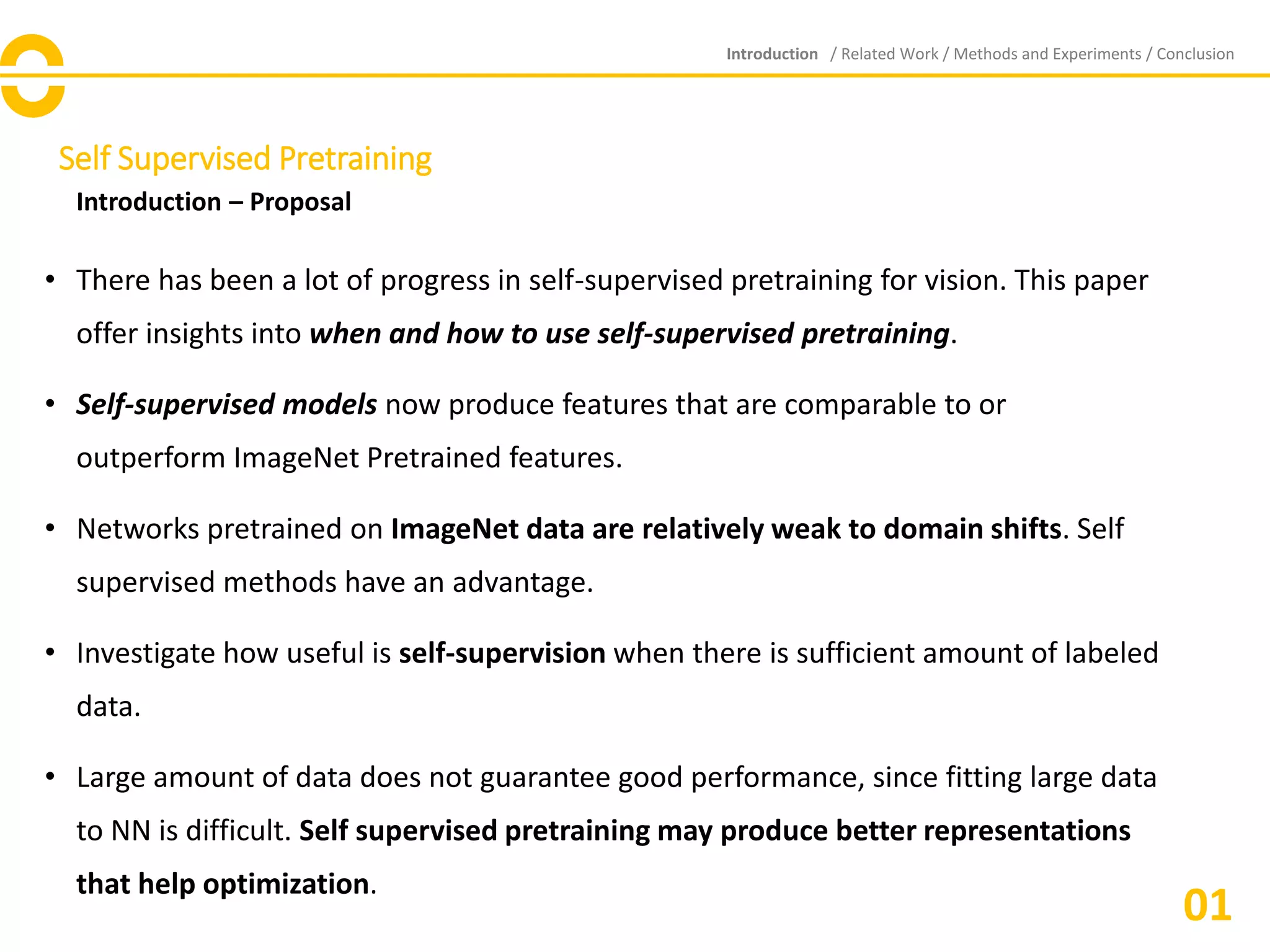 How useful is self-supervised pretraining for Visual tasks? | PPT