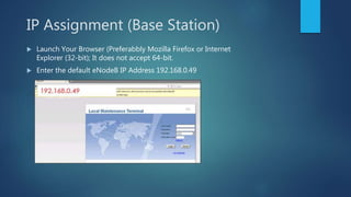 How use web lmt locally at the base station | PPT