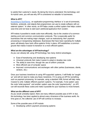 How using an API can help improve your payment processes | PDF