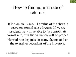 How valuate shares and intangible assets | PPT