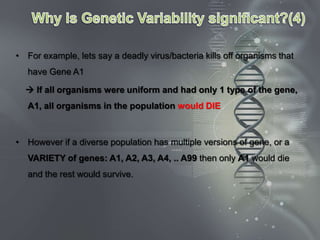 4 Genetics - How variability is produced in a population | PPTX ...