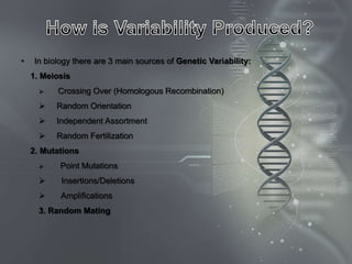 4 Genetics - How variability is produced in a population | PPTX ...