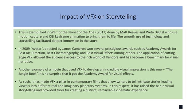 How VFX Enhances Art of Visual Storytelling.pptx | Computer Animation ...
