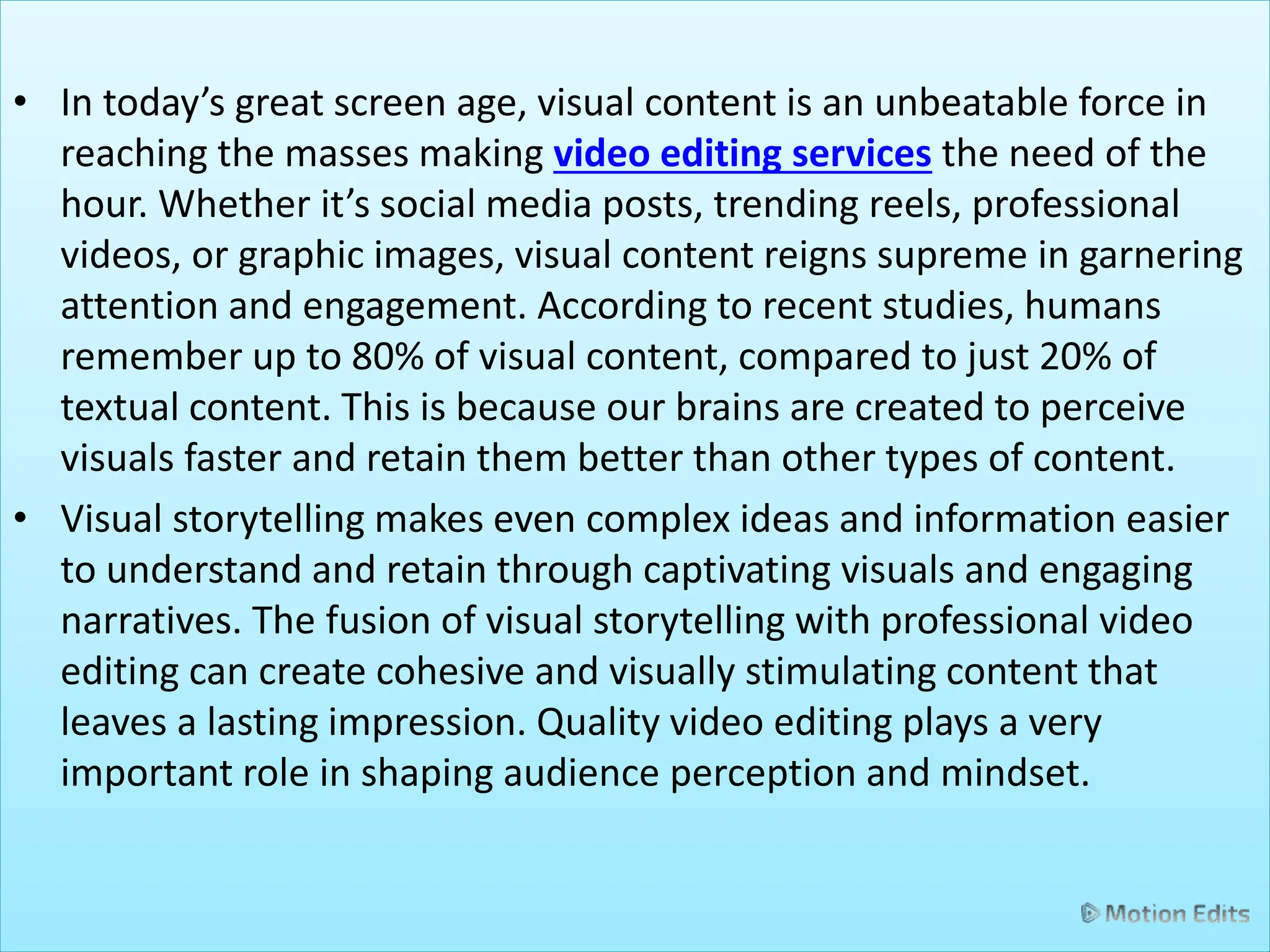 How Video Editing Impacts Your Clients Mind Set.pptx | Video Software | Computer Software and ...