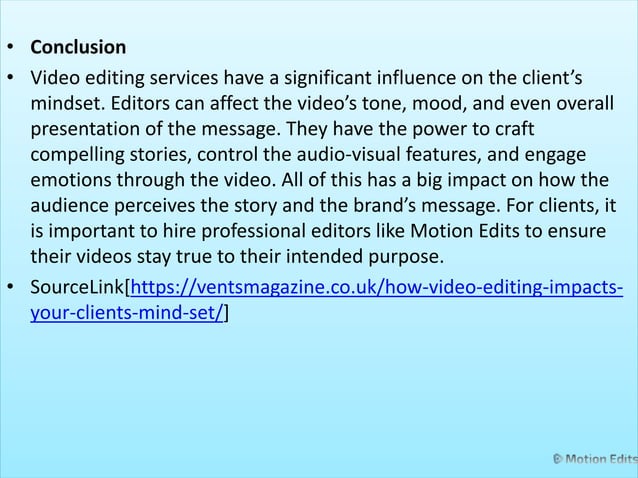 How Video Editing Impacts Your Clients Mind Set.pptx | Video Software | Computer Software and ...