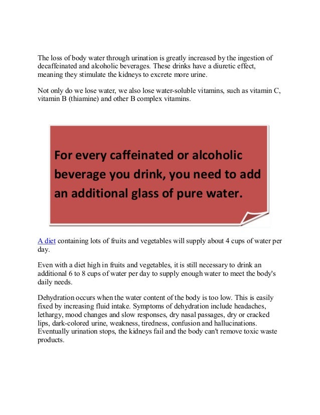 How water will affect your diet