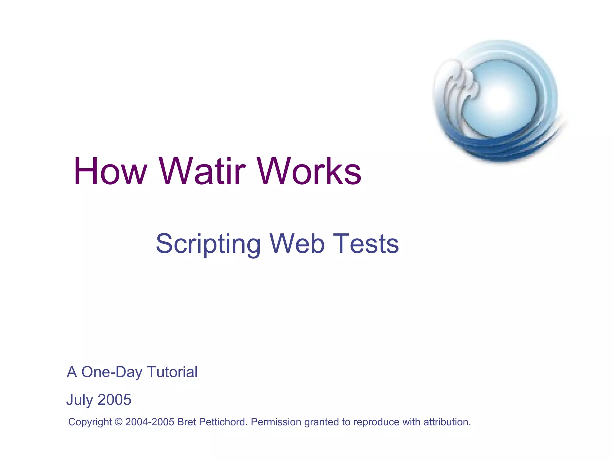 How watir works | PPT