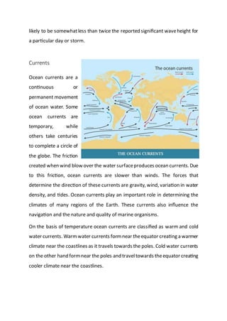 How waves, tides and currents are formed ? | PDF
