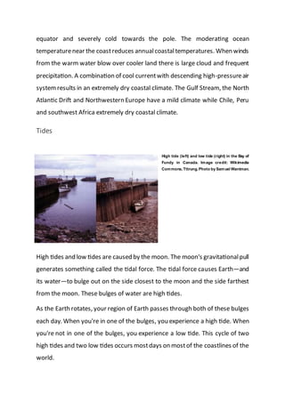 How waves, tides and currents are formed ? | DOCX
