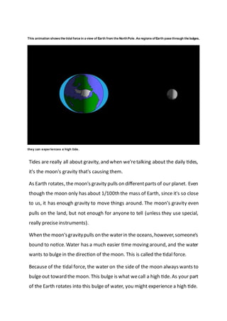 How waves, tides and currents are formed ? | PDF