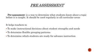 Assessment in the classroom | PPT