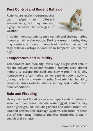 How Weather Conditions Affect Rodent Activity in Your Home? | PDF