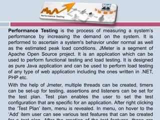 How we can measure server performance using jmeter? | PPT