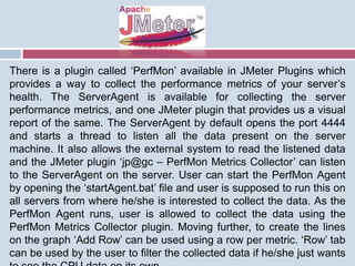 How we can measure server performance using jmeter? | PPT