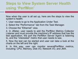How we can measure server performance using jmeter? | PPT