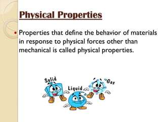 How we define material properties(HNDE Galle) | PPT
