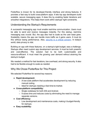 How We Delivered a Scalable Messaging App Using Flutterflow | PDF