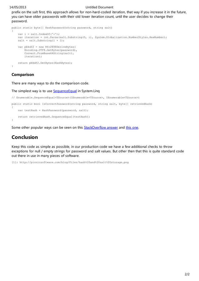 How we hash passwords | PDF