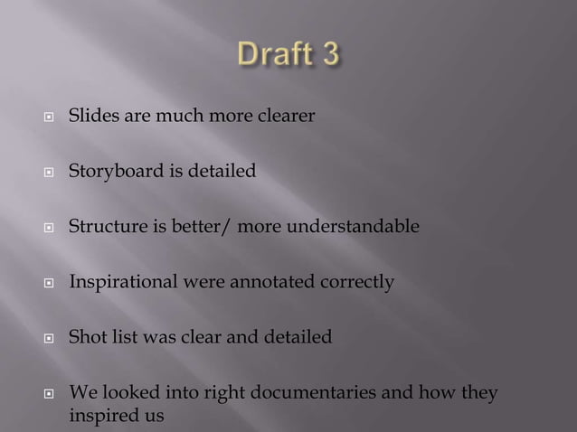 How we improved through drafts | PPT