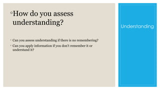 How We Learn- Bloom's Taxonomy Understanding vs. Remembering.pptx