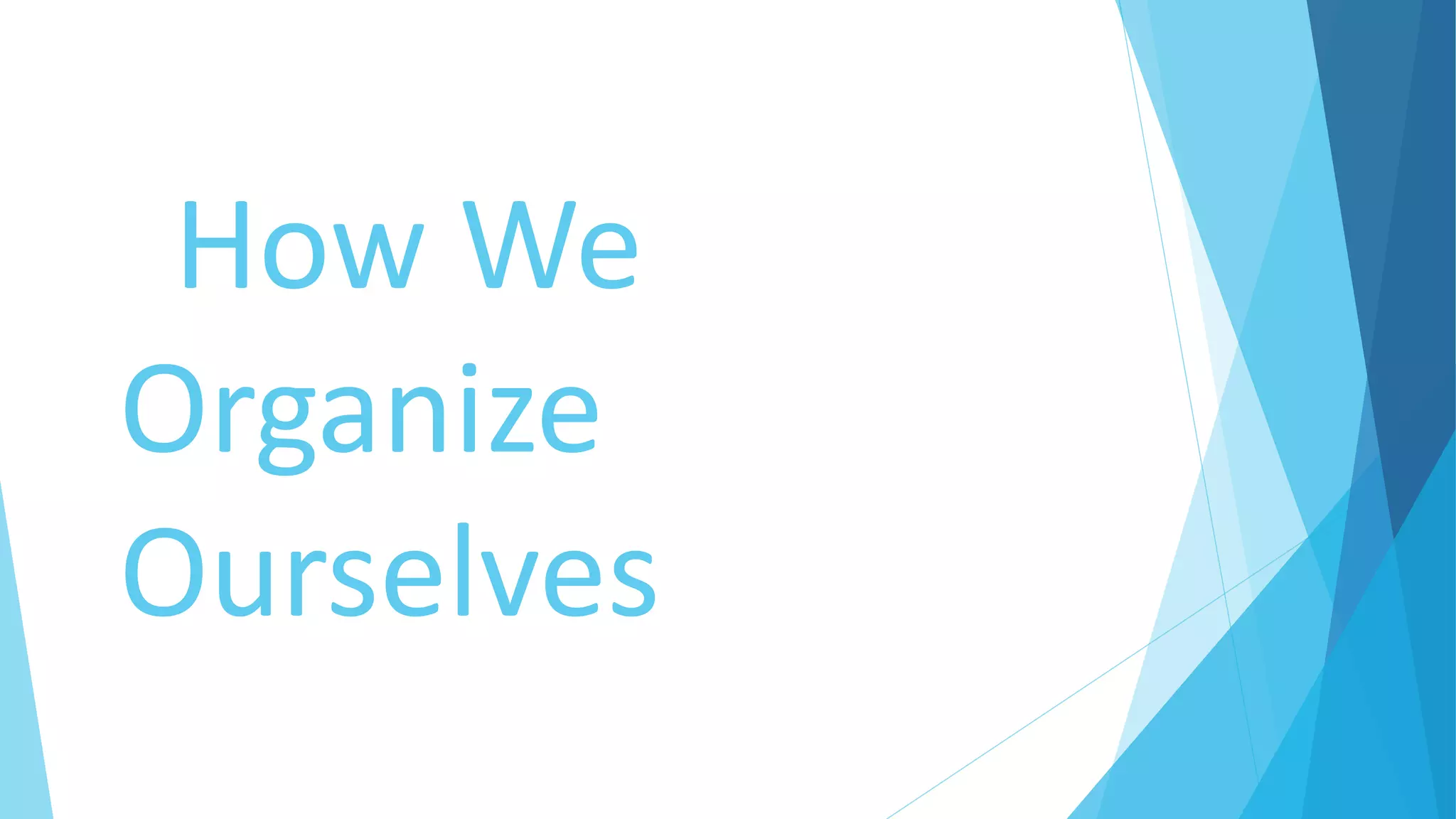 How we organize ourselves | PPTX