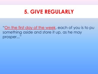 HOW WE SHOULD GIVE | PPTX