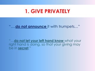 HOW WE SHOULD GIVE | PPT