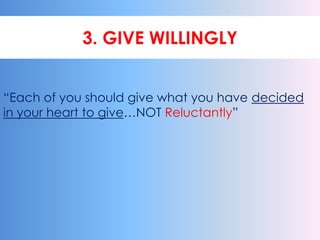 HOW WE SHOULD GIVE | PPTX