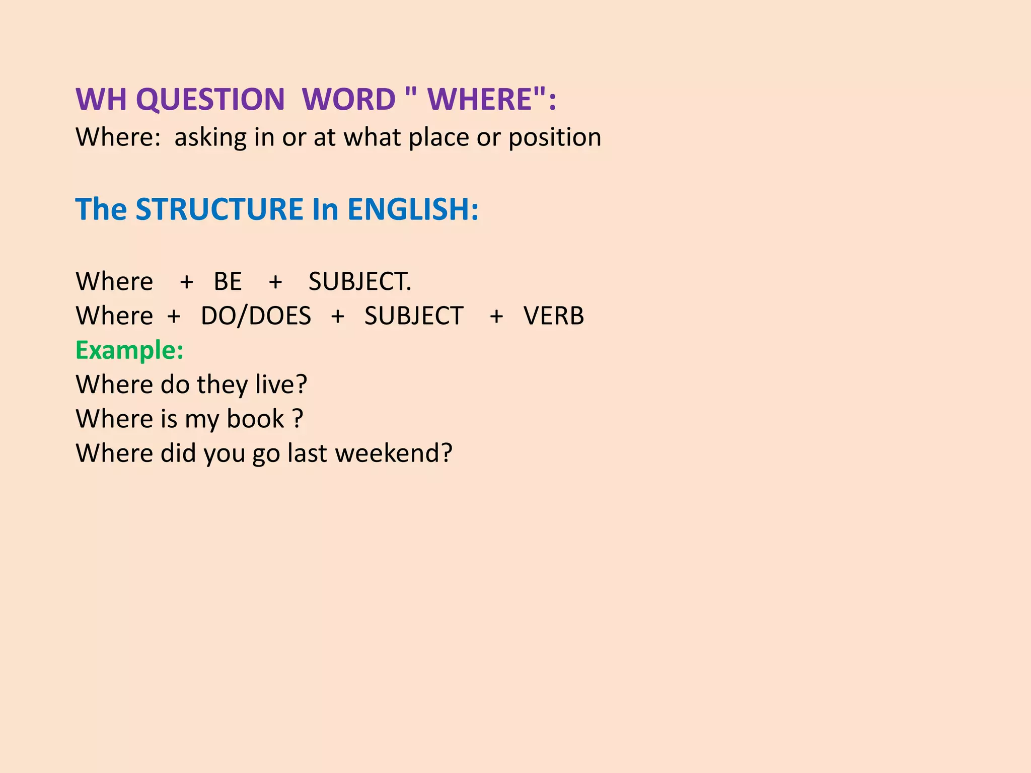 How we translate wh questions in english & arabic (2) | PPT