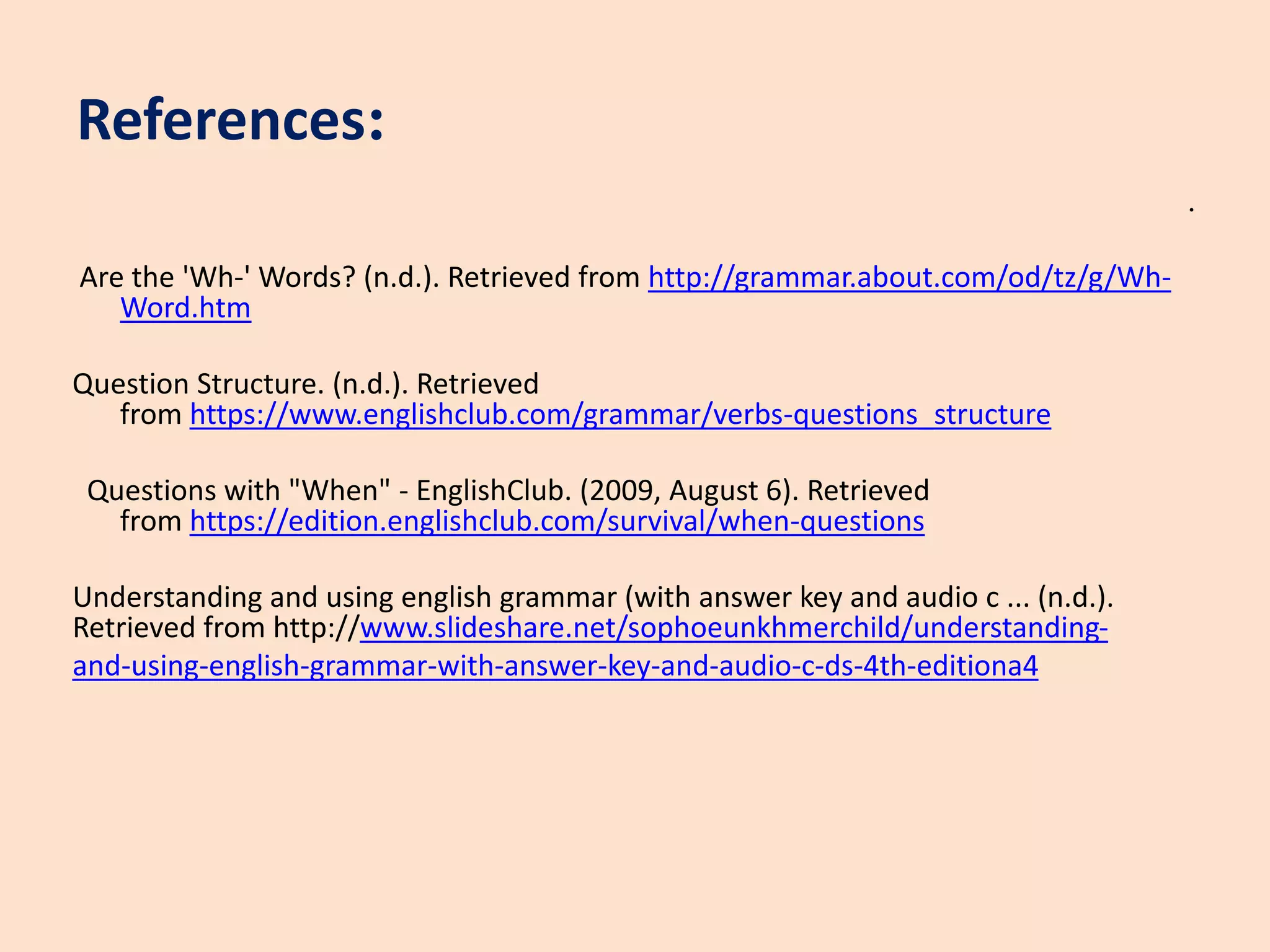 How we translate wh questions in english & arabic (2) | PPT