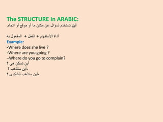 How we translate wh questions in english & arabic (2) | PPTX