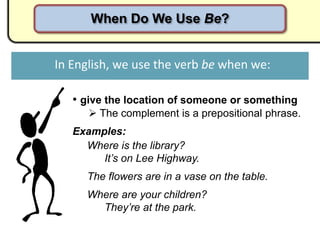 How We Use be | PPTX | Programming Languages | Computing