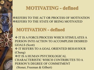 How & why of motivating | PPT