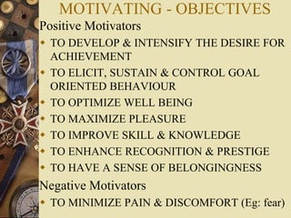 How & why of motivating | PPT