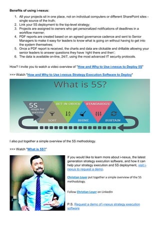 How and why to use strategy execution technology to deploy your 5 s ...