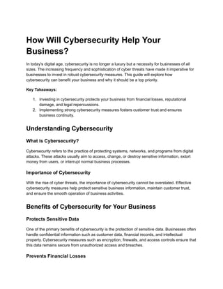 How Will Cybersecurity Help Your Business.pdf