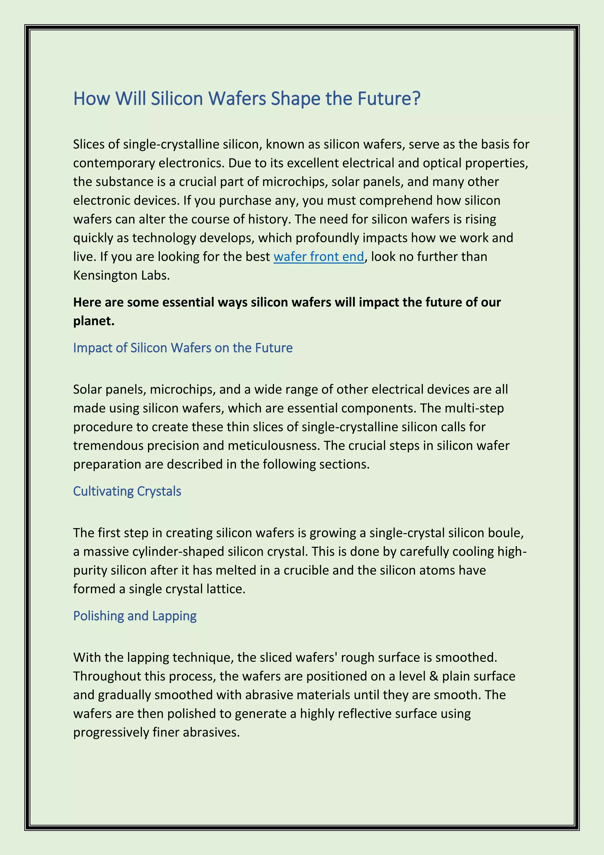 How Will Silicon Wafers Shape the Future.pdf