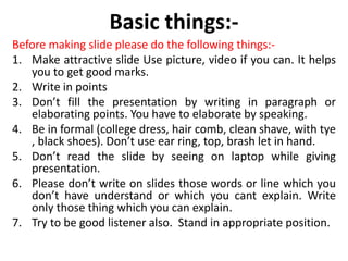 How will you make the presentation in college level | PPT