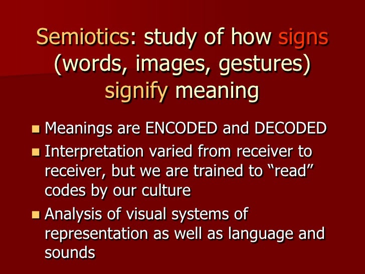 How words and images signify