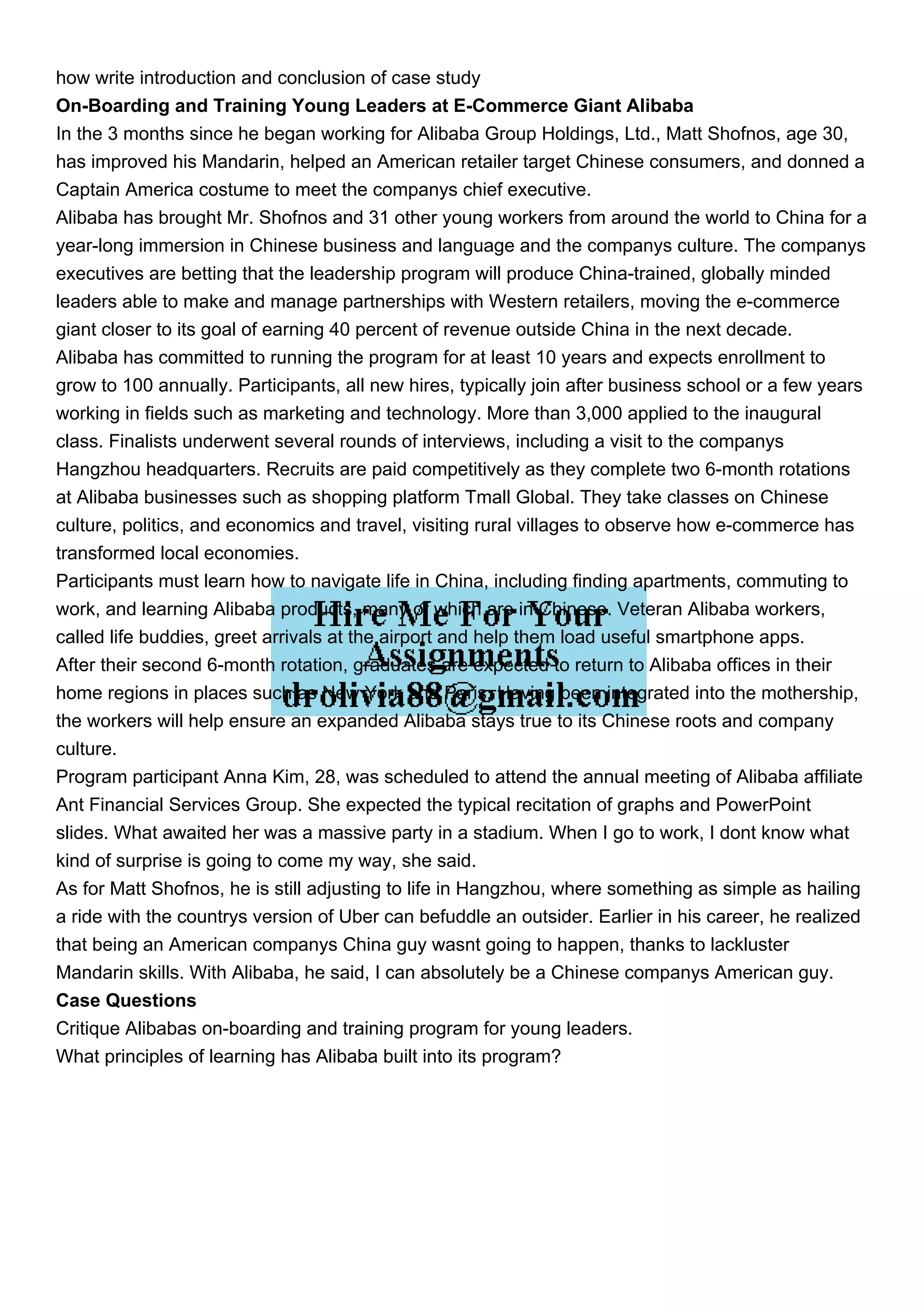 how write introduction and conclusion of case study OnBoar.pdf