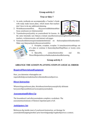 How write lesson plans | DOCX