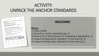 How writing anchors literacy instruction | PPT