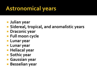 How year is measured | PPTX