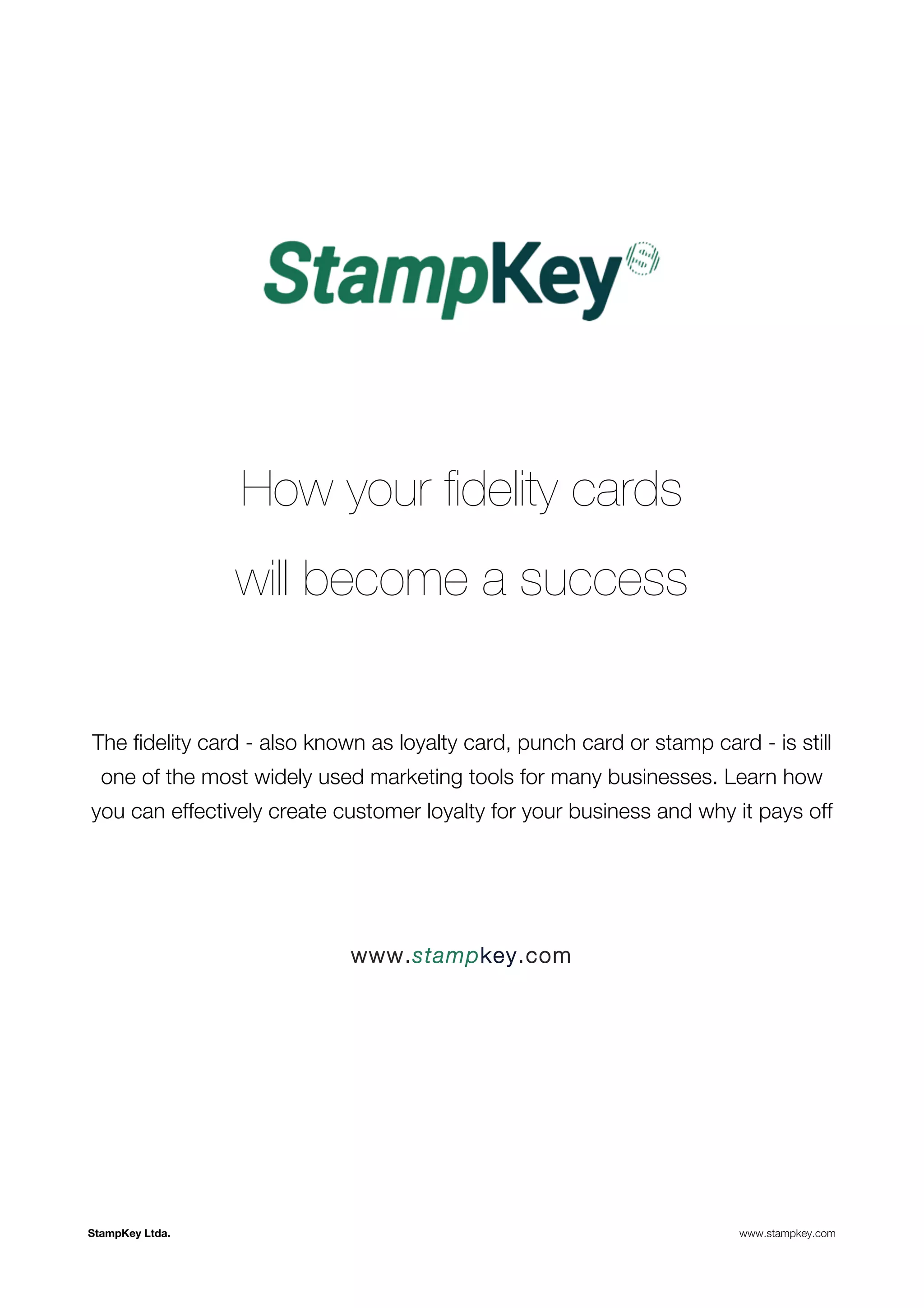 How your fidelity cards will become a success | PDF